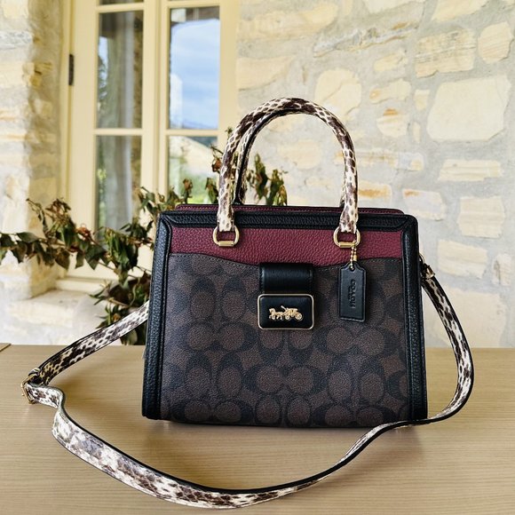 Coach | Bags | Coach Grace Carryall With Signature Canvas ...